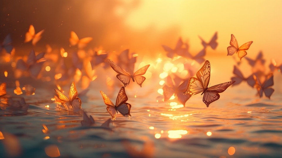 Download Butterfly, Sunset, Silhouette. Royalty-Free Stock Illustration ...