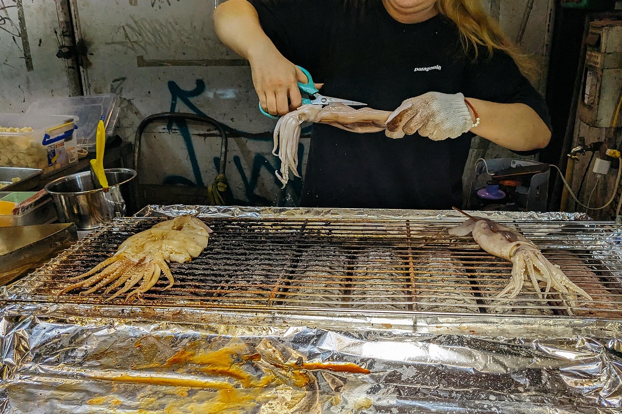 Woman Prepare Squid Free Photo On Pixabay Pixabay