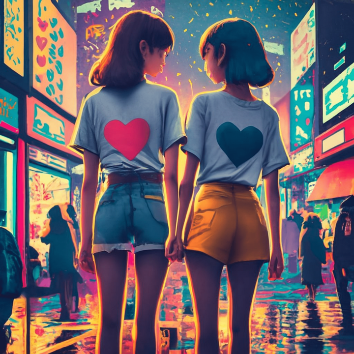 Download Tow Best Friends, Lovely Friendship, Ai Generated. Royalty ...