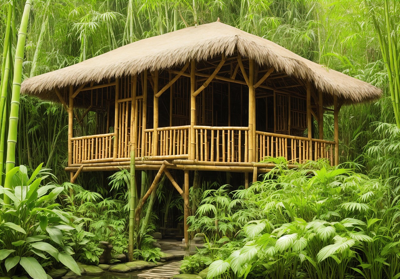 Download Ai Generated, Bamboo, House. Royalty-Free Stock Illustration ...