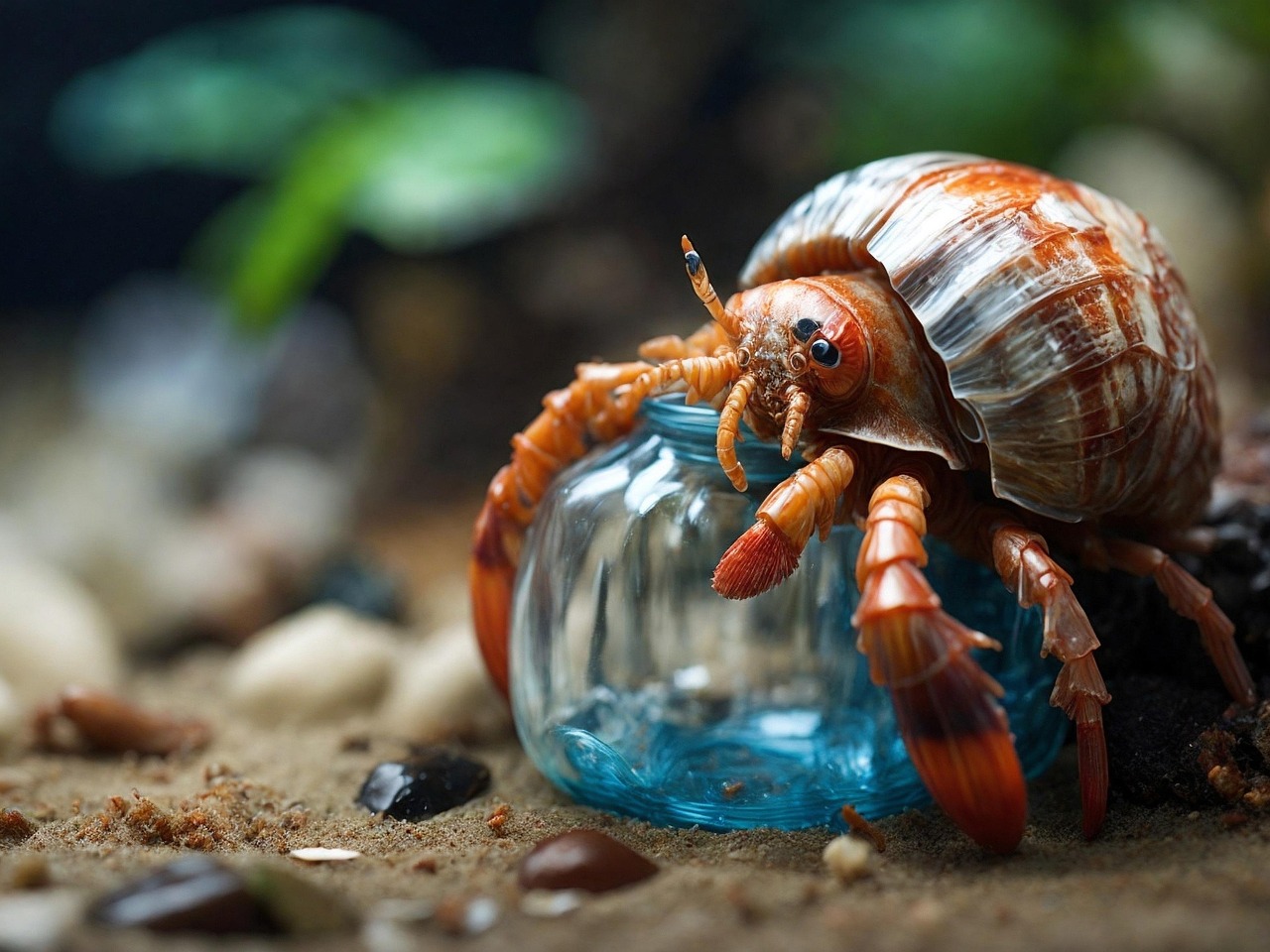 Download Ai Generated Hermit Crab Jar Royalty Free Stock