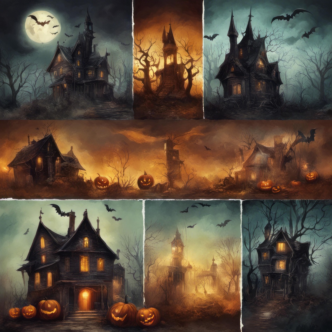 Download Ai Generated Haunted House Halloween Royalty-Free Stock ...