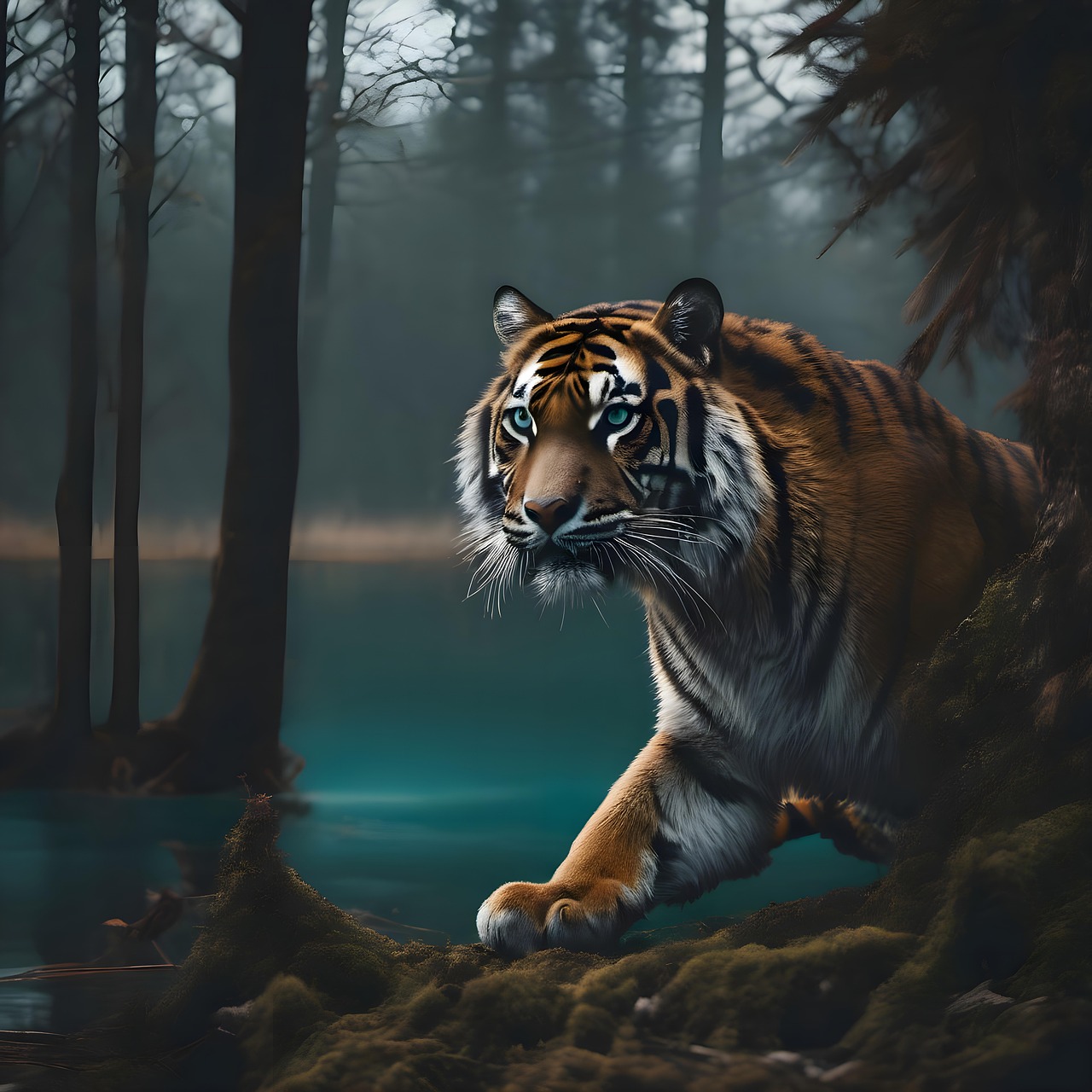 Download Ai Generated, Tiger, Feline. Royalty-Free Stock Illustration ...