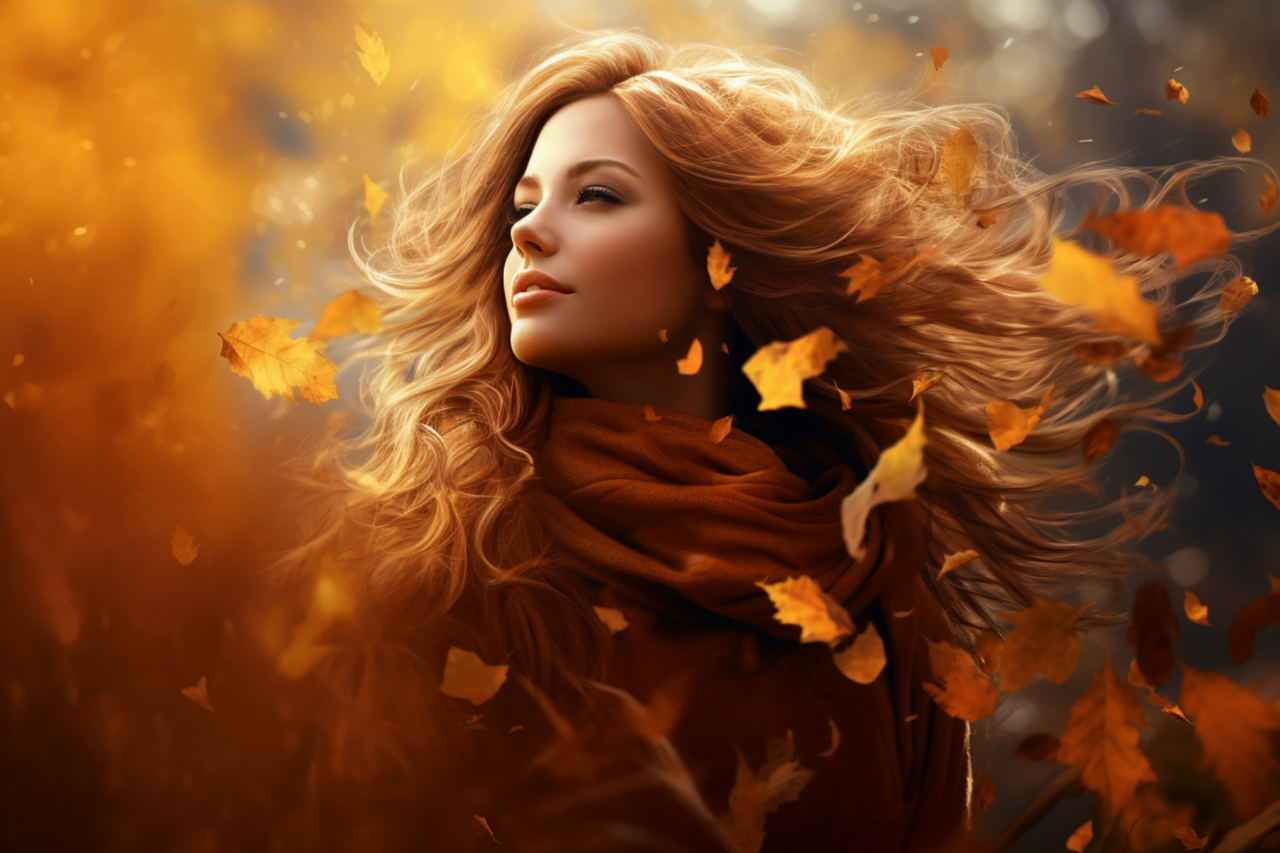 Download Woman, Autumn, Orange. Royalty-Free Stock Illustration Image ...