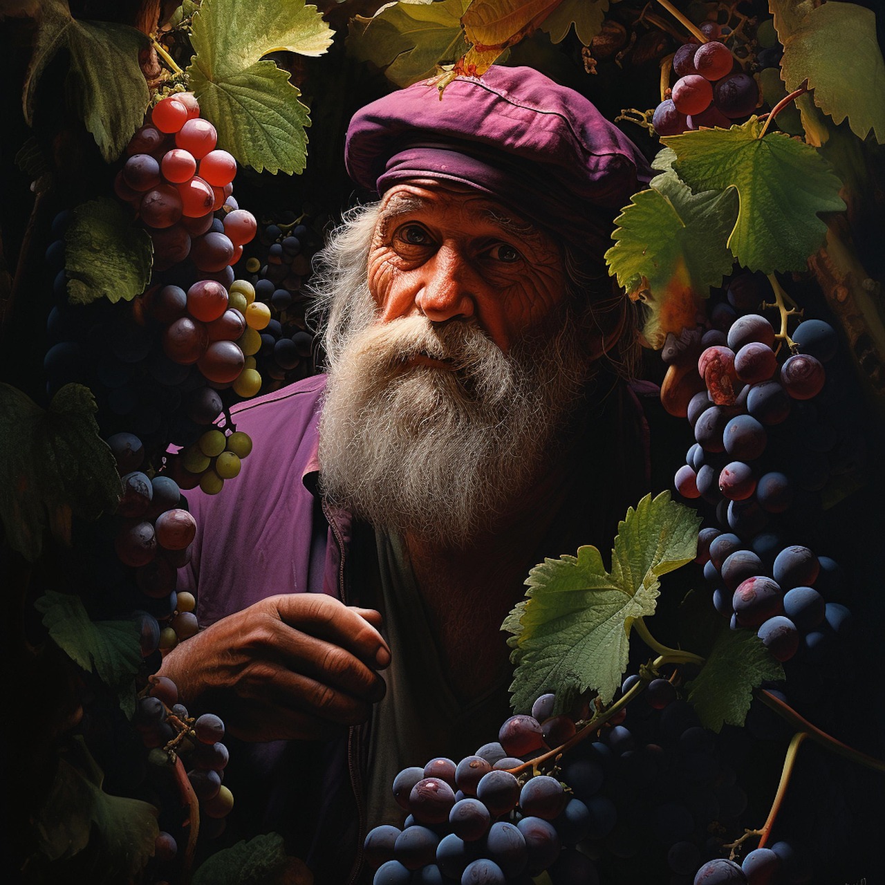 Download Ai Generated, Man, Grapes. Royalty-Free Stock Illustration ...