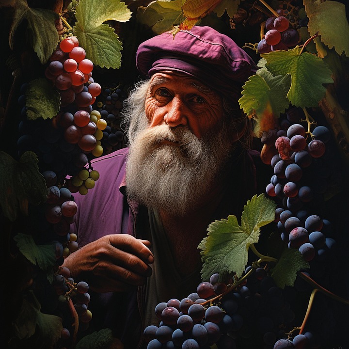 Download Ai Generated, Man, Grapes. Royalty-Free Stock Illustration ...