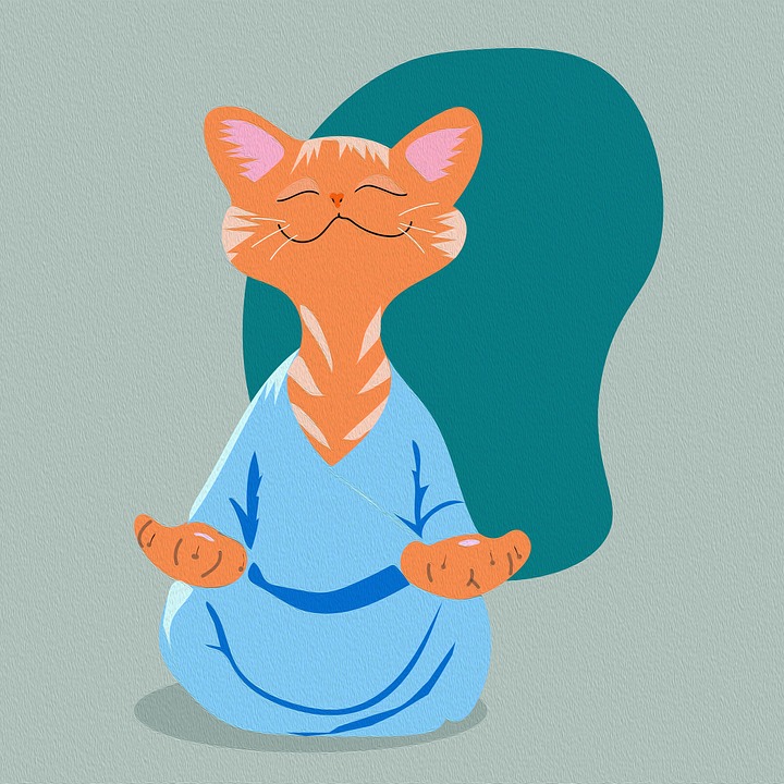 Download Cat Buddha Meditate Royalty-Free Stock Illustration Image ...