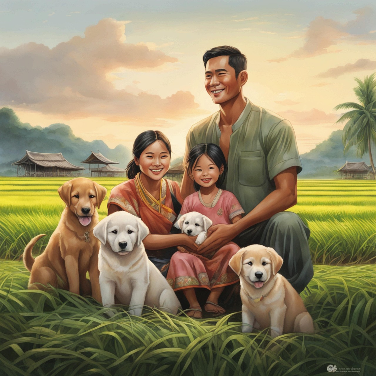 Download Asia, Family, Nature. Royalty-Free Stock Illustration Image ...