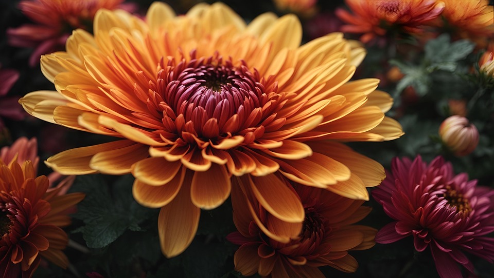 Download Chrysanthemums Flower Flora Royalty-Free Stock Illustration ...