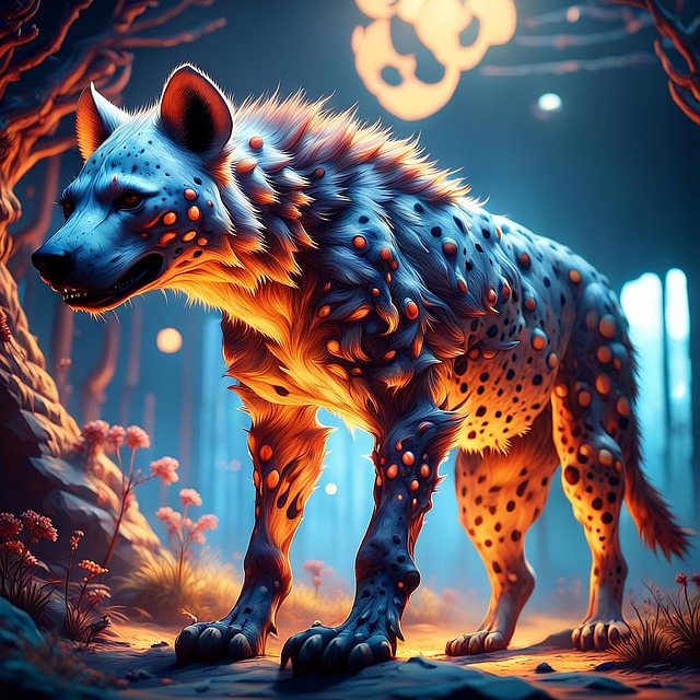 Fantasy Art Spirit Hyenas