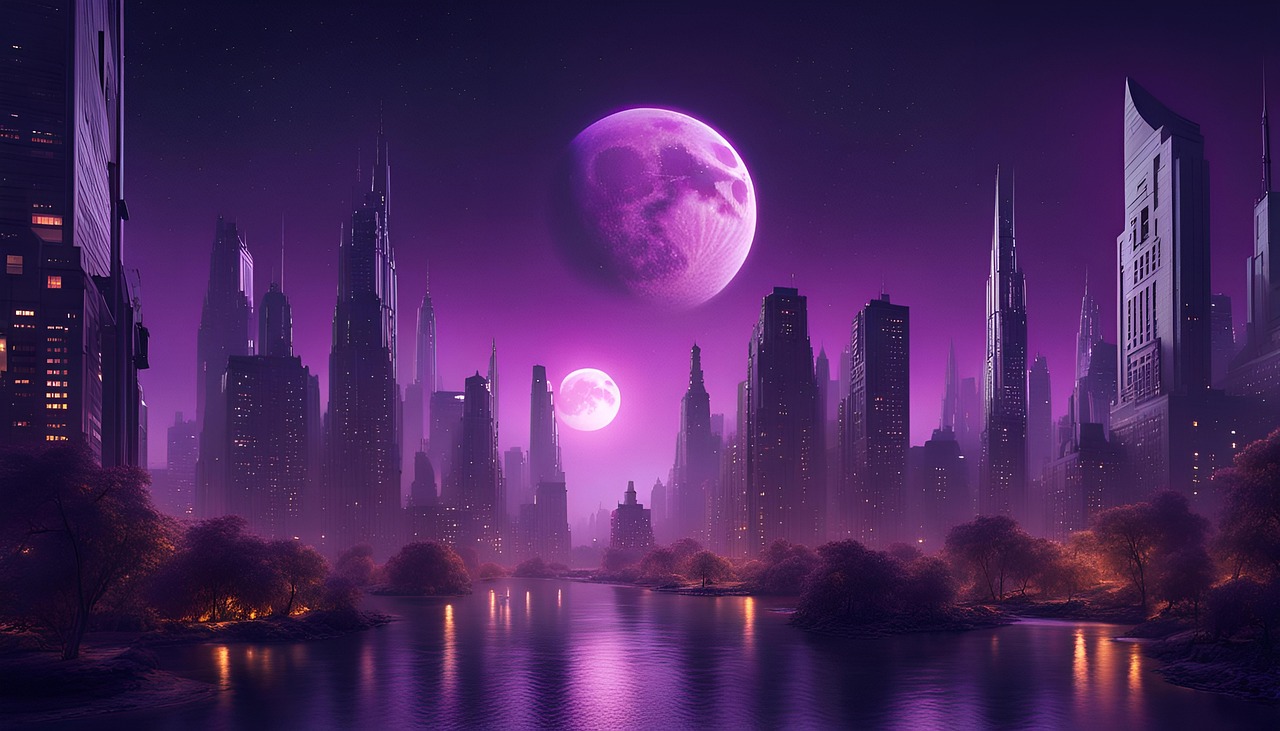 Download Ai Generated Night Cityscape Royalty-Free Stock Illustration ...