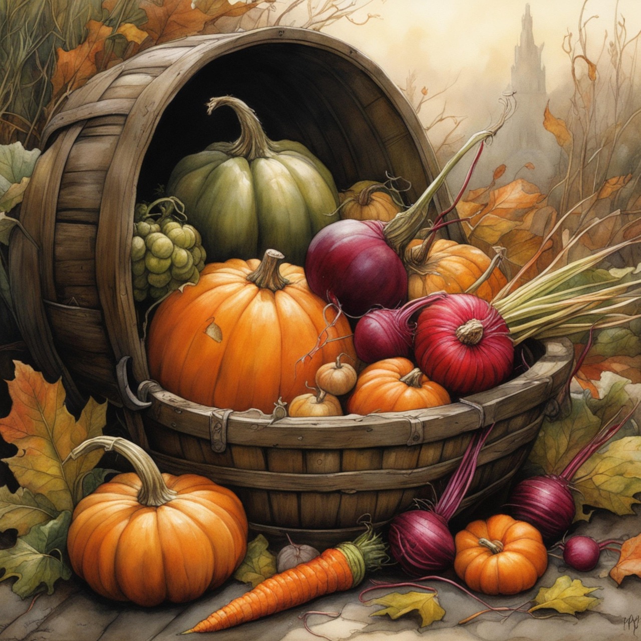Download Ai Generated, Autumn, Harvest. Royalty-Free Stock Illustration ...