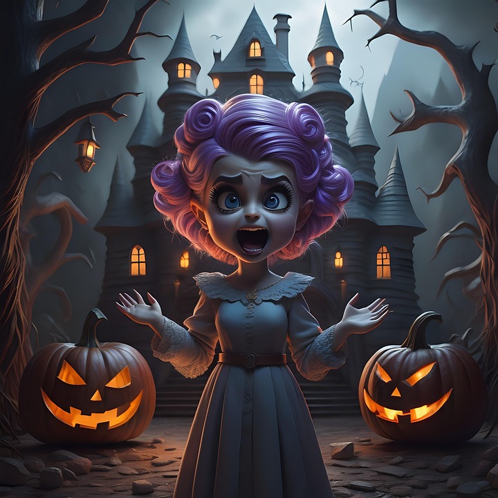 Download Halloween Girl Haunted Royalty-Free Stock Illustration Image ...