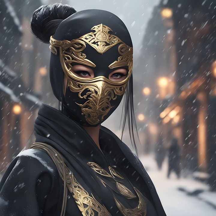 Download Ai Generated, Ninja, Winter. Royalty-Free Stock Illustration ...