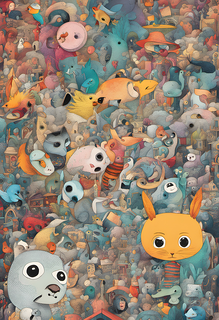 Download Ai Generated Animals Pattern Royalty-Free Stock Illustration ...