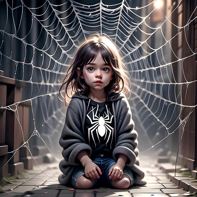 Download Ai Generated, Spiderweb, Girl. Royalty-Free Stock Illustration ...