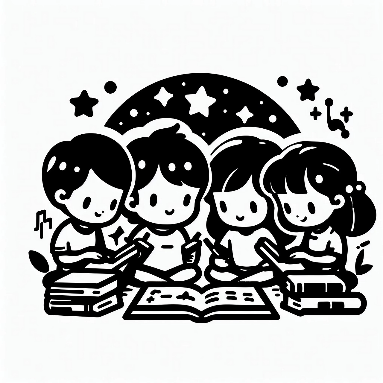 Download Kids, Group, Learning. Royalty-Free Stock Illustration Image ...