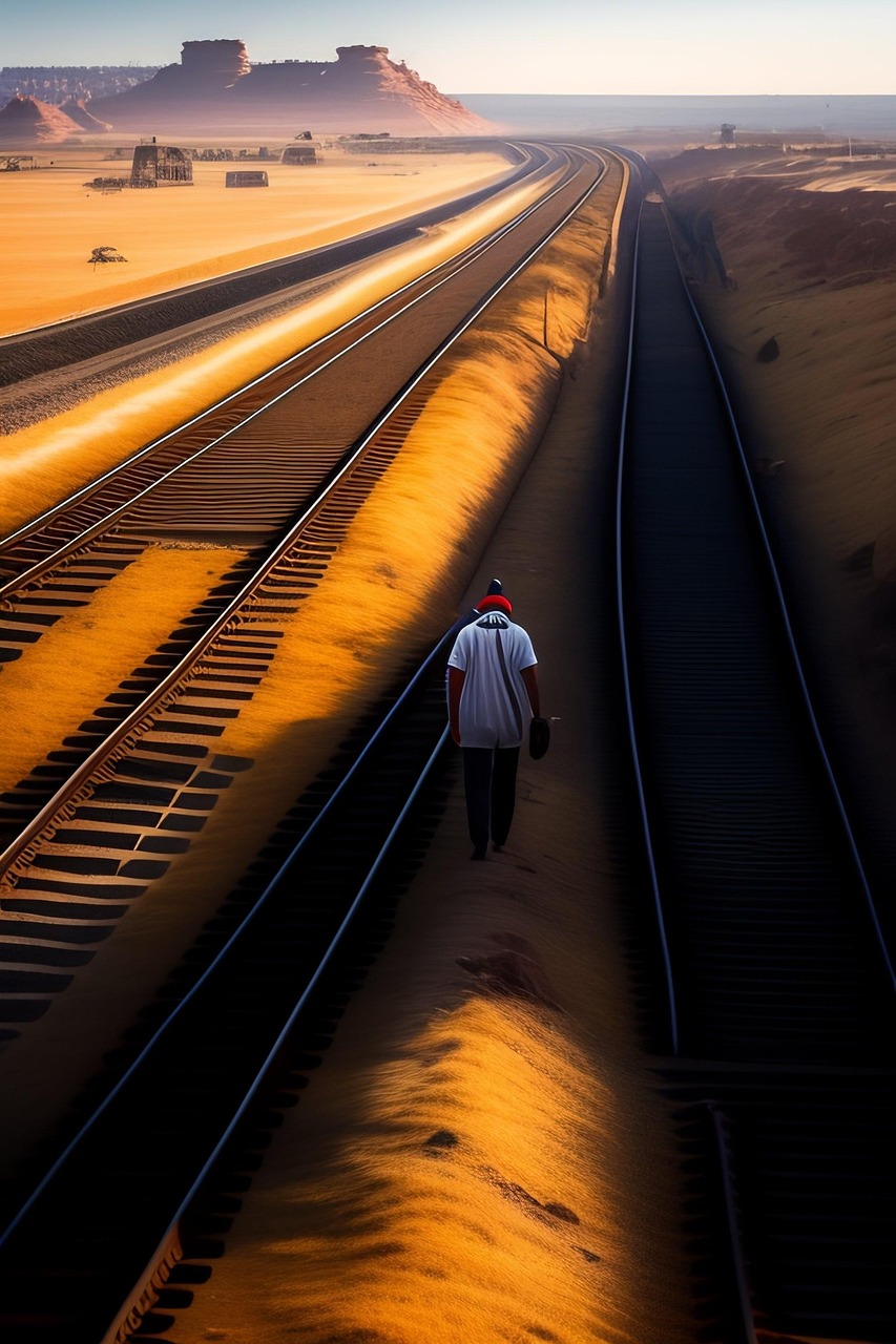 Download Ai Generated, Man, Tracks. Royalty-Free Stock Illustration ...