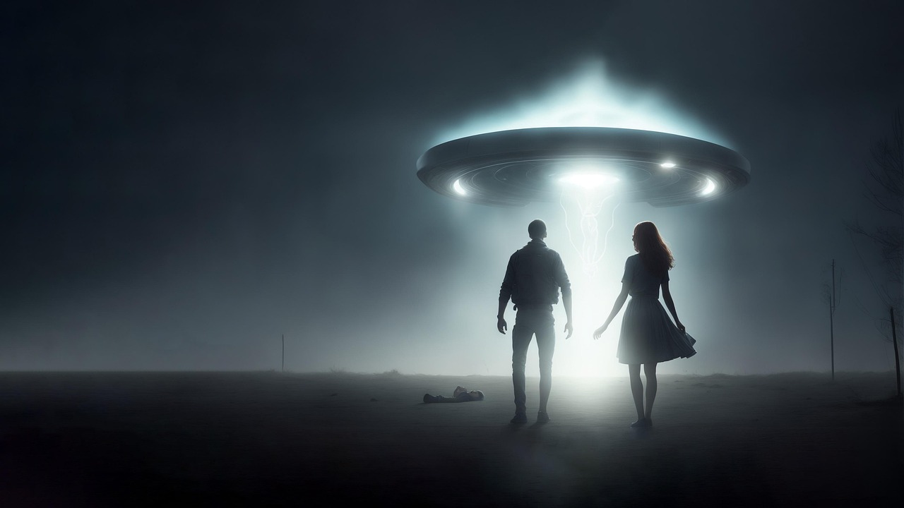 Download Ai Generated, Aliens, Couple. Royalty-Free Stock Illustration ...