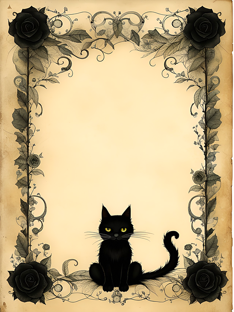 Download Ai Generated, Cat, Border. Royalty-Free Stock Illustration ...