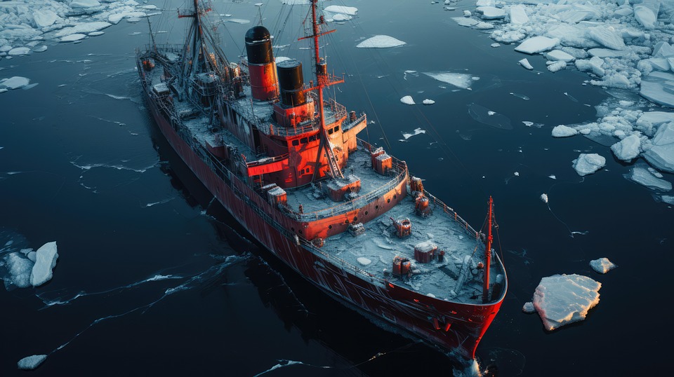 Download Ice Breaking, Breaker, Ship. Royalty-Free Stock Illustration ...