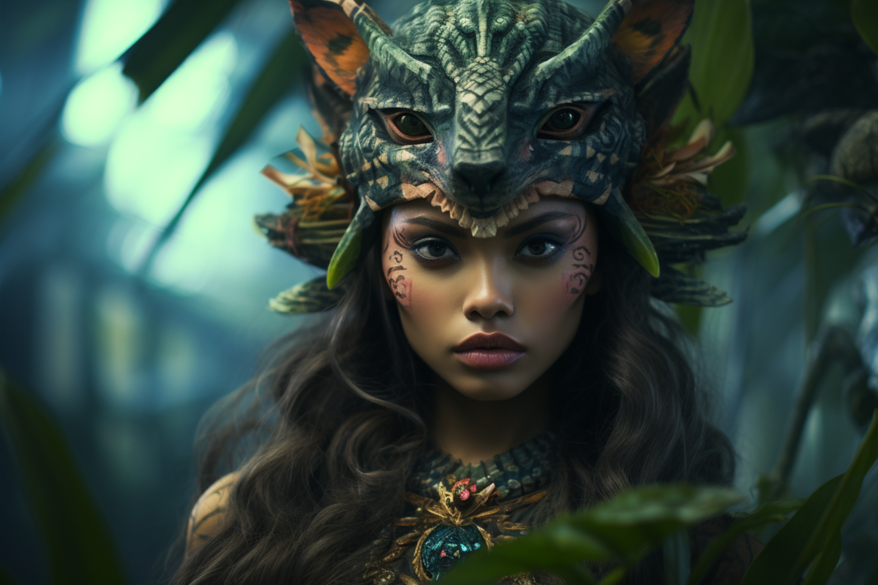 Download Ai Generated Woman Jungle Royalty Free Stock Illustration