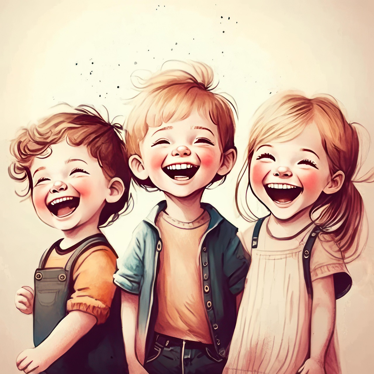 Download Children, Laugh, Happy. Royalty-Free Stock Illustration Image ...