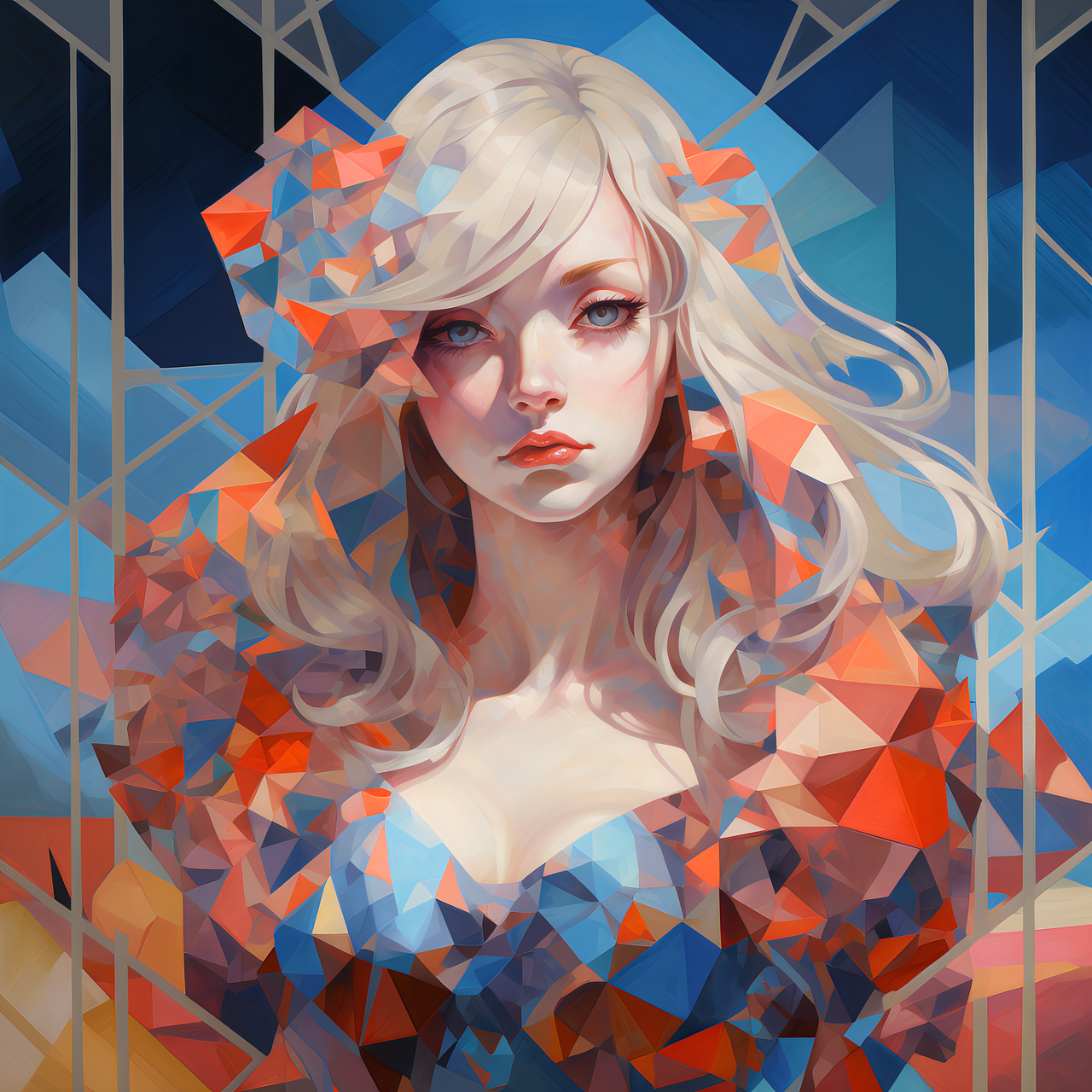 Download Ai Generated Woman Cubism Royalty Free Stock Illustration Image Pixabay