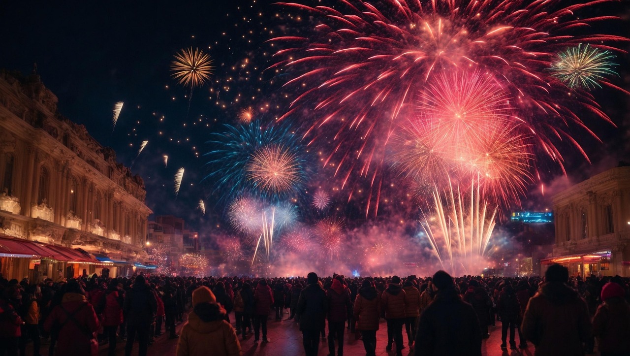 Download New Year, Celebration, Fireworks. Royalty-Free Stock ...