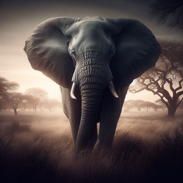Download Ai Generated, Elephant, Tusks. Royalty-Free Stock Illustration ...