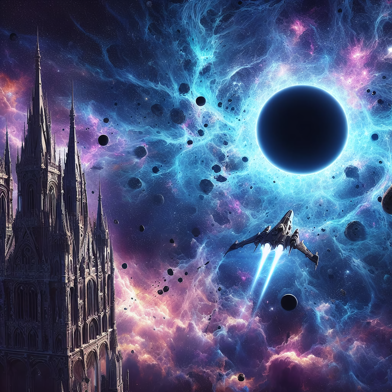 Download Space Outside Castle Royalty Free Stock Illustration Image