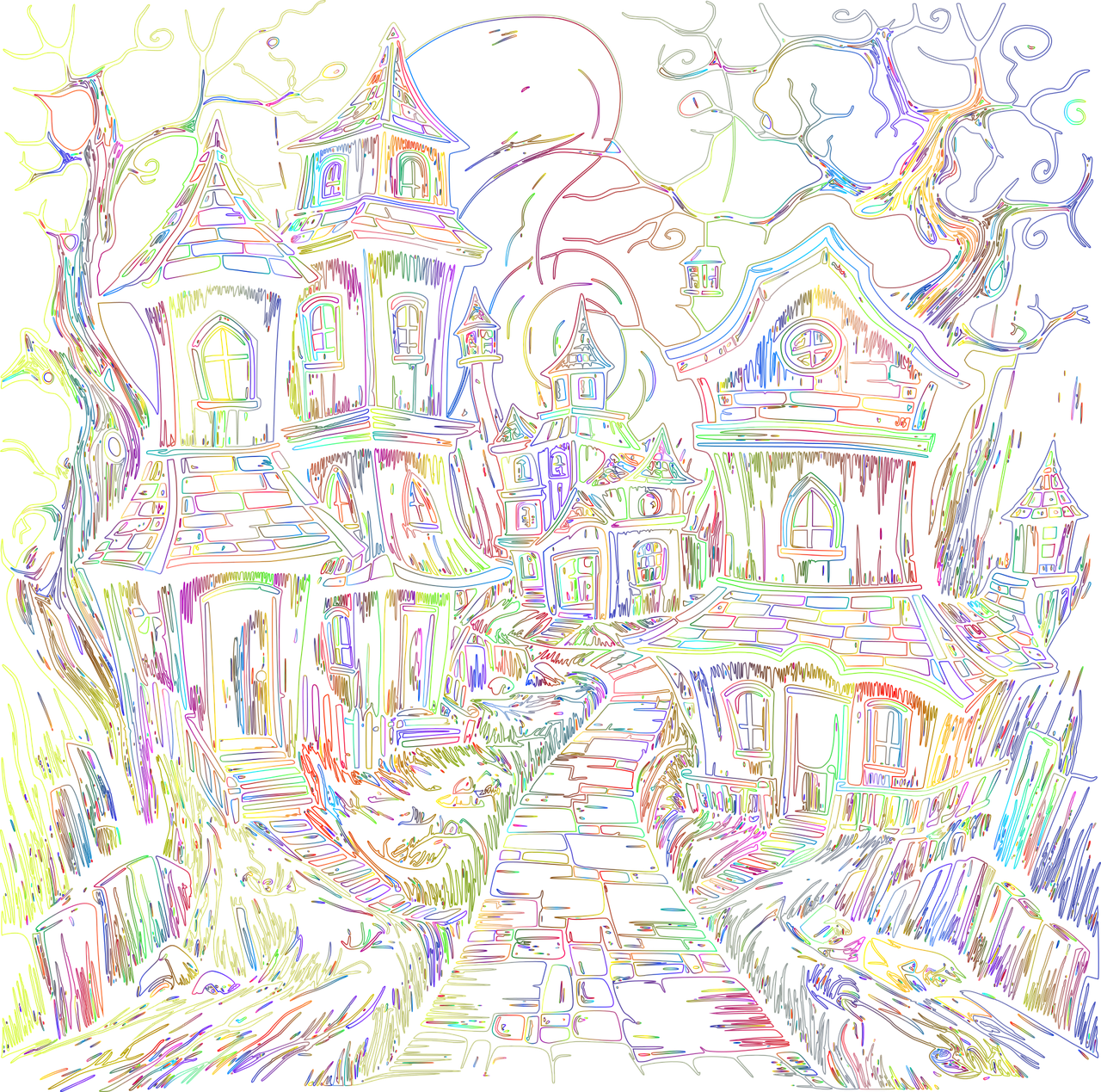 Download Haunted House, Halloween, Nature. Royalty-Free Vector Graphic ...