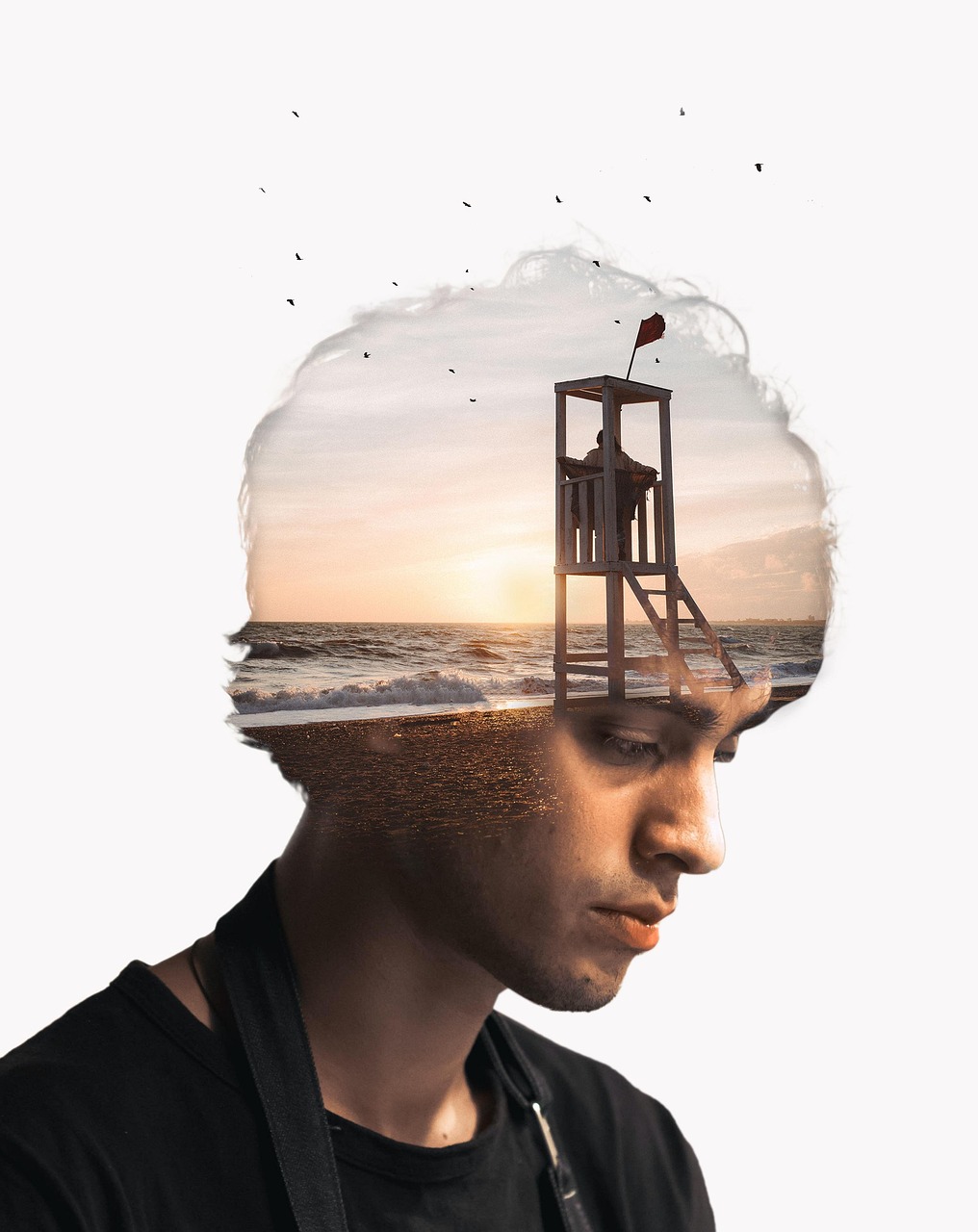 Download Nature, Sunset, Thinking. Royalty-Free Stock Illustration ...