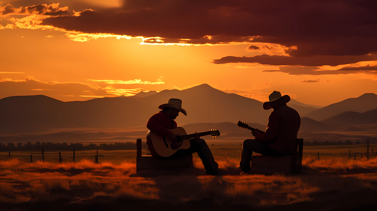 Download Ai Generated Cowboys Guitar Royalty Free Stock Illustration