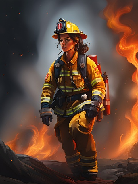 Download Woman Firefighter Fire Royalty-Free Stock Illustration Image ...