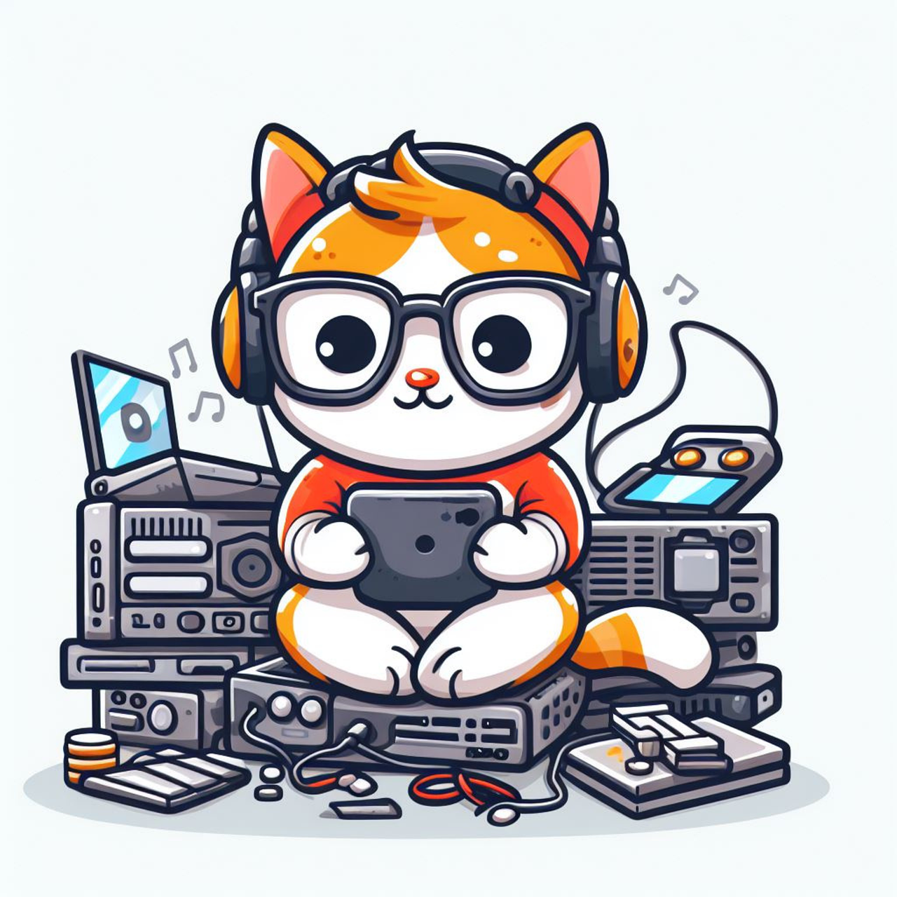 Download Cat, Modern, Technology. Royalty-Free Stock Illustration Image ...
