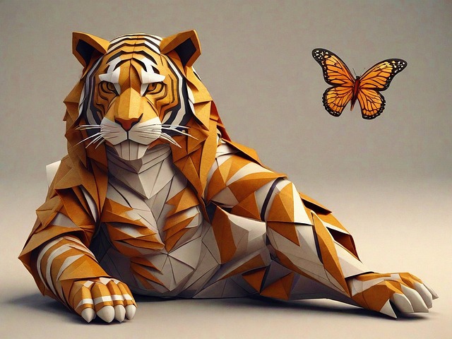 Download Tiger, Papertiger, Origami. Royalty-Free Stock Illustration ...
