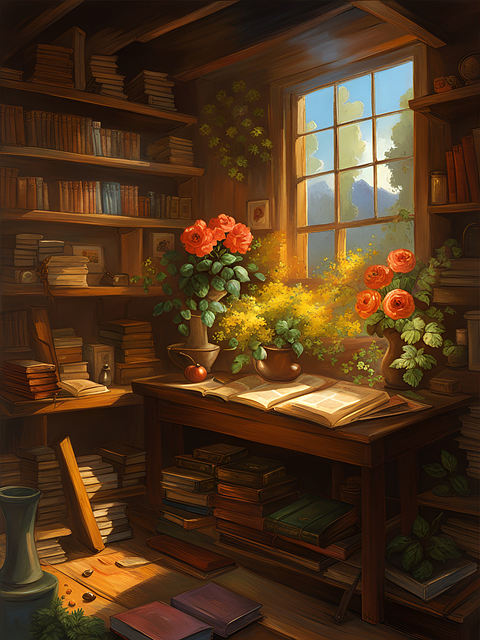 Download Books, Library, Interior. Royalty-Free Stock Illustration ...
