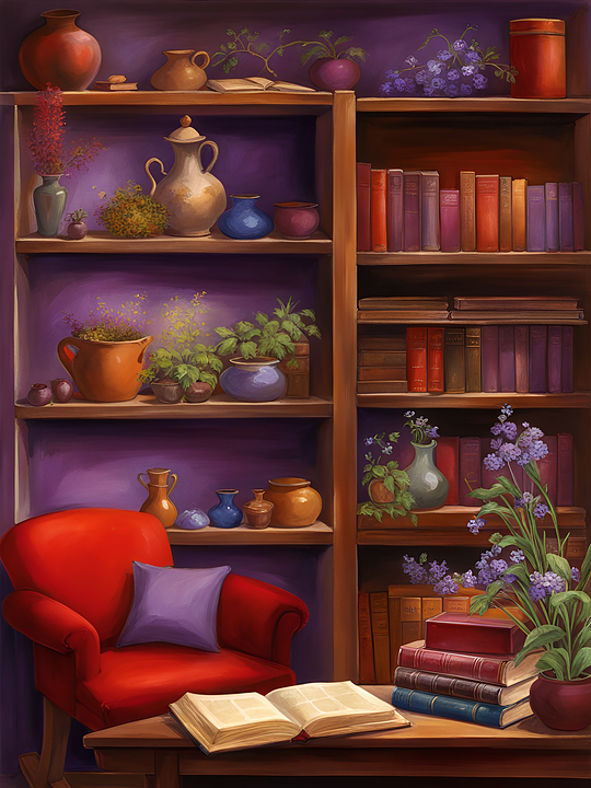 Download Books, Library, Interior. Royalty-Free Stock Illustration ...