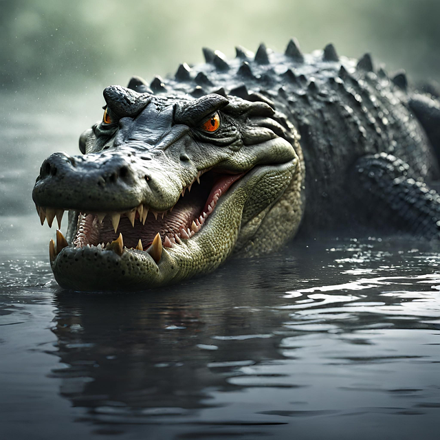 Download Ai Generated Crocodile Scary Royalty-Free Stock Illustration ...