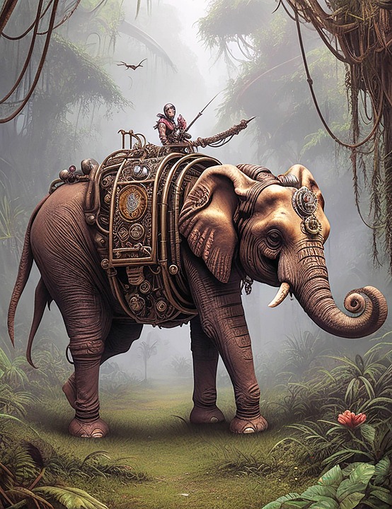 Pachyderme Steampunk L'Éléphant - Image gratuite sur Pixabay