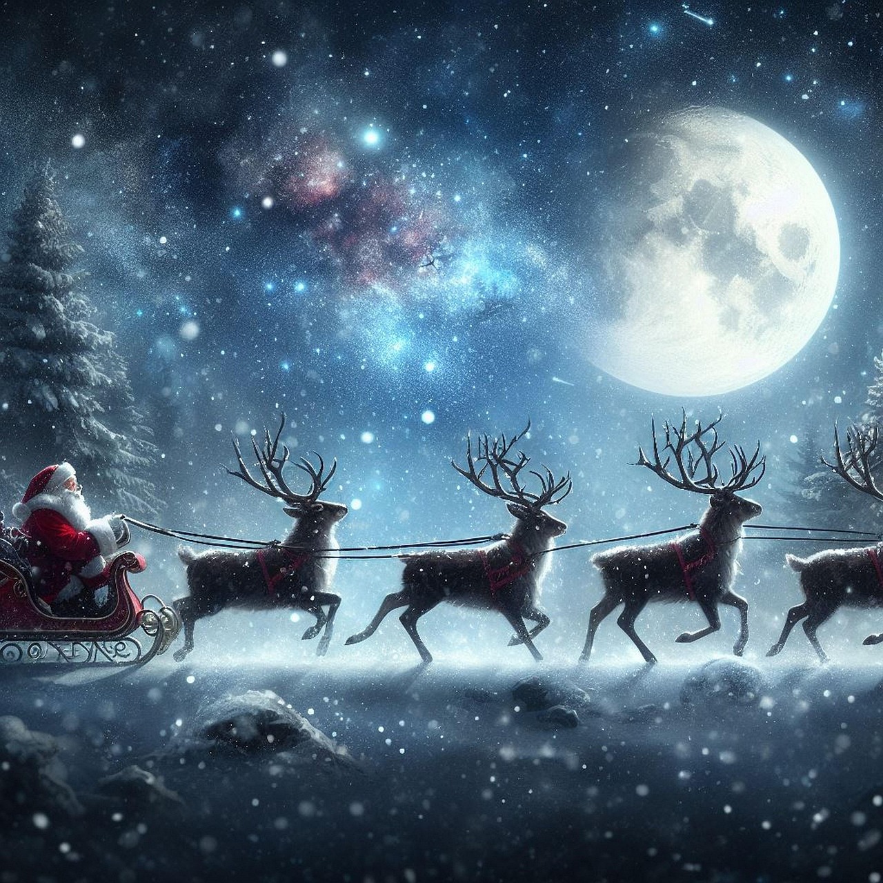 Download Santa Claus, Reindeer, Animal. Royalty-Free Stock Illustration ...