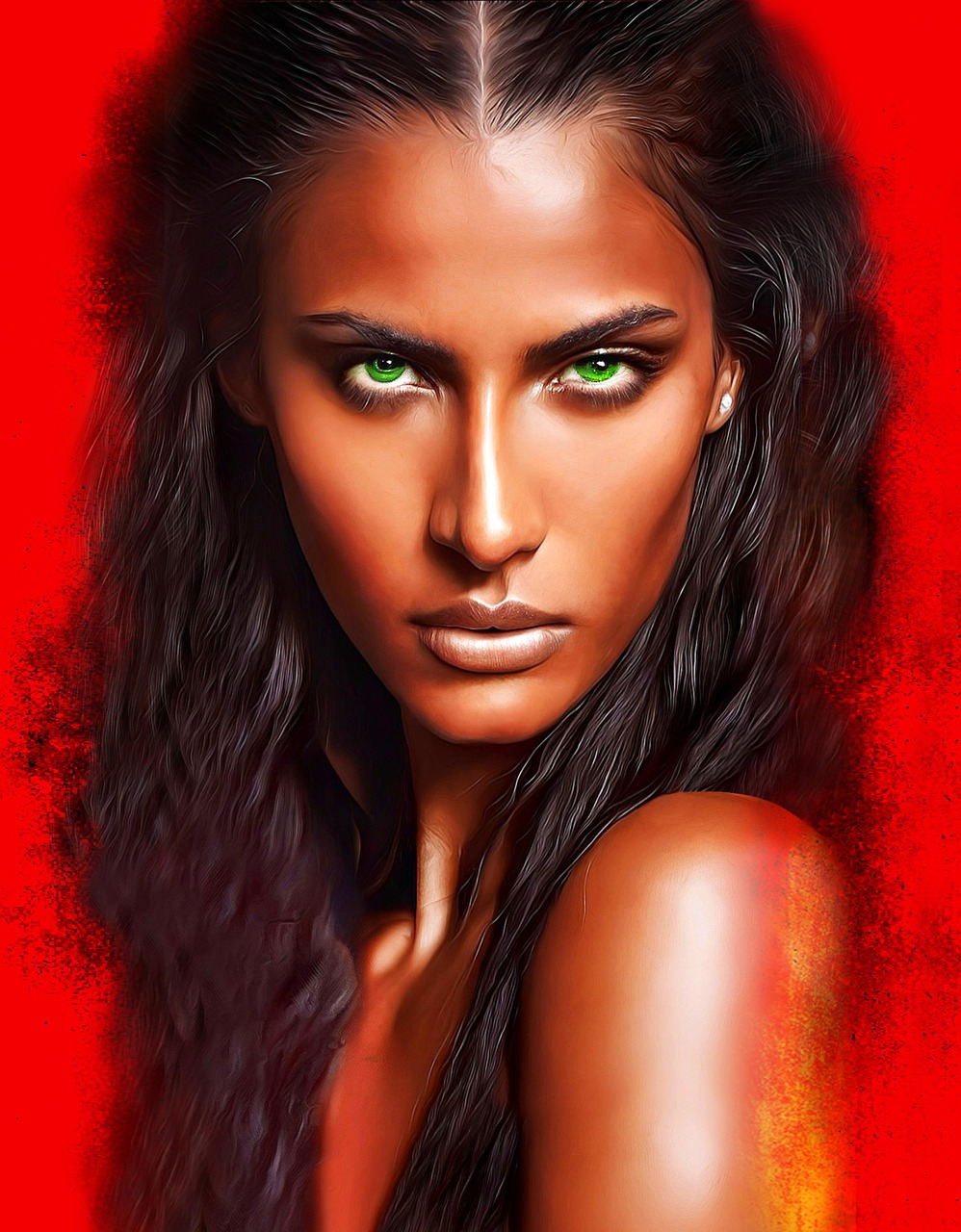 Chica Morena Ojos Azules Retrato Foto Gratis En Pixabay