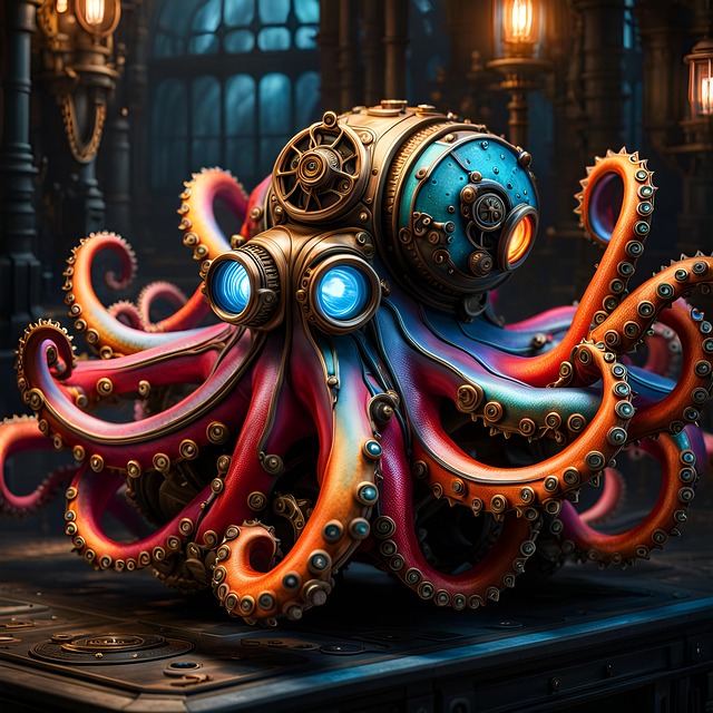 Download Ai Generated, Octopus, Steampunk. Royalty-Free Stock ...