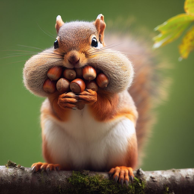Download Ai Generated, Squirrel, Nuts. Royalty-Free Stock Illustration ...