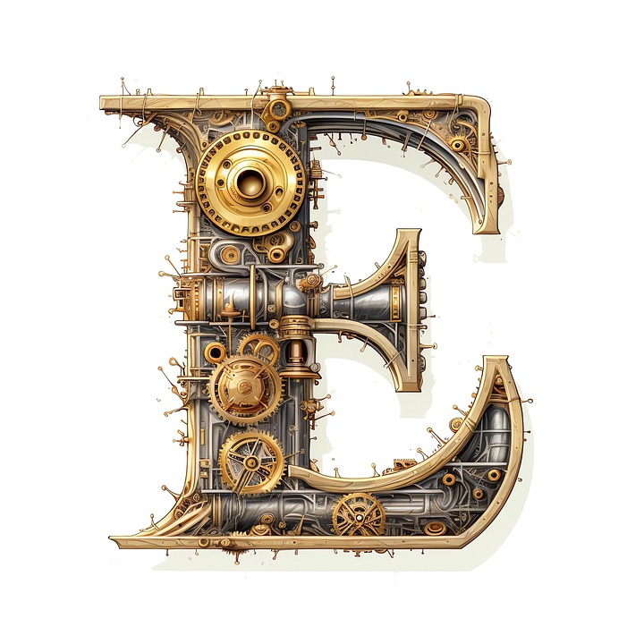Download Ai Generated Steampunk Initial Royalty-Free Stock Illustration ...