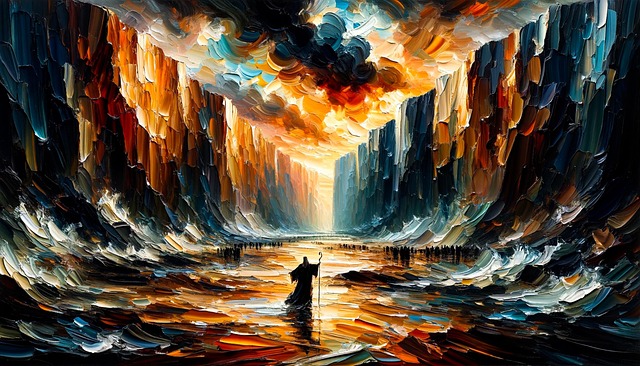 Download Ai Generated, Moses, Red Sea. Royalty-Free Stock Illustration ...