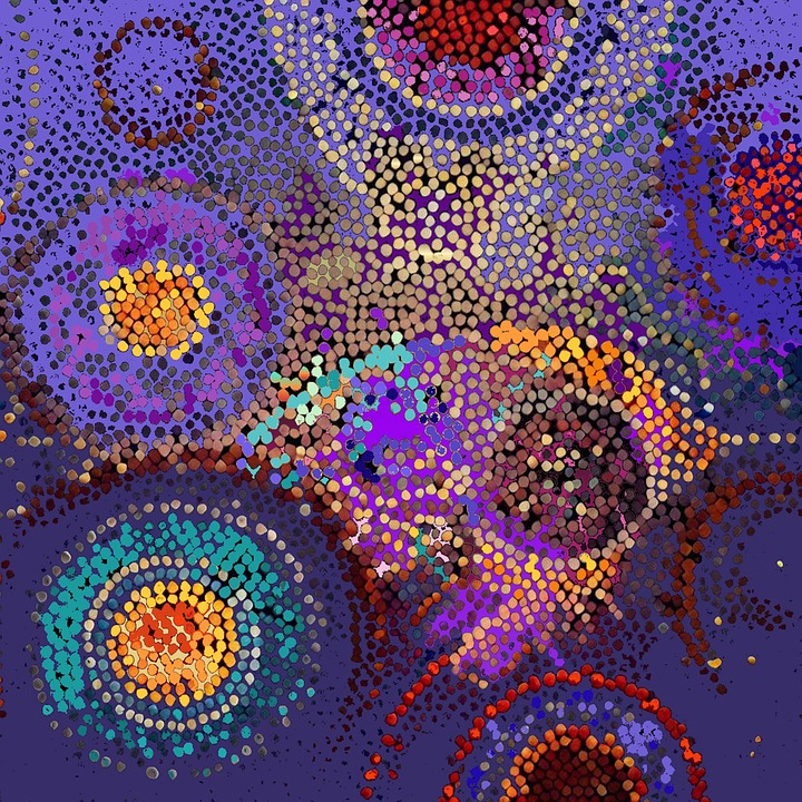 Pointillismus-Kunst Kosmos Raum - Kostenloses Bild auf Pixabay - Pixabay