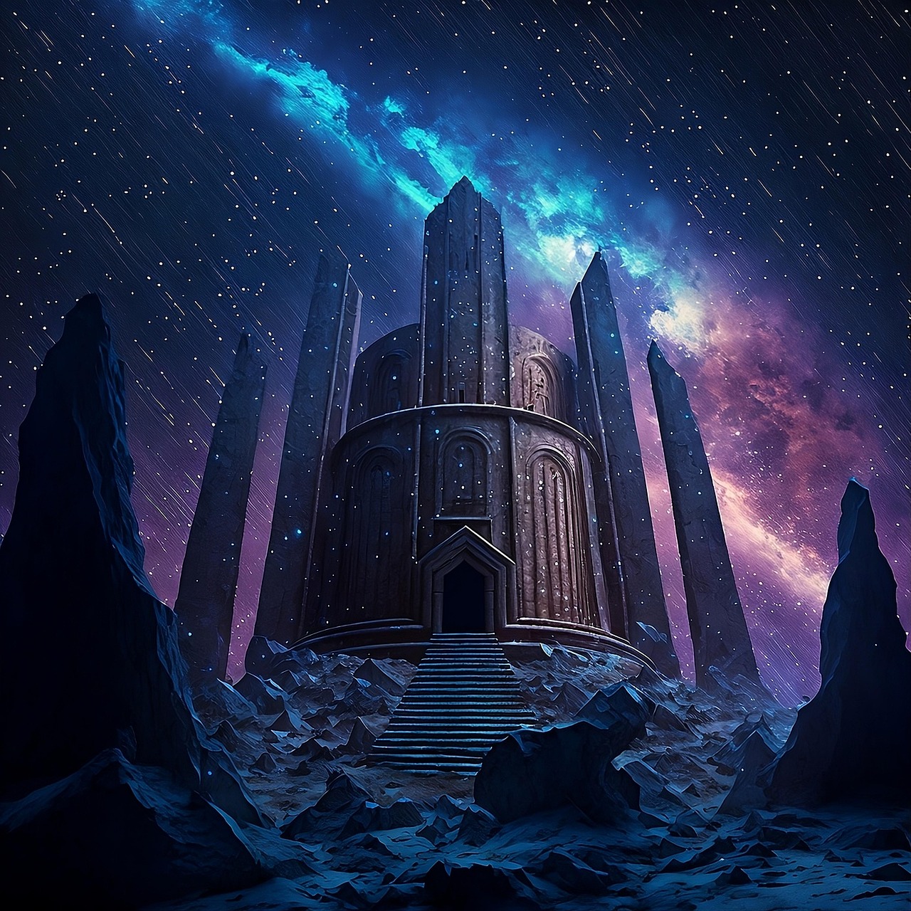 Download Castle, Citadel, Night Sky. Royalty-Free Stock Illustration ...
