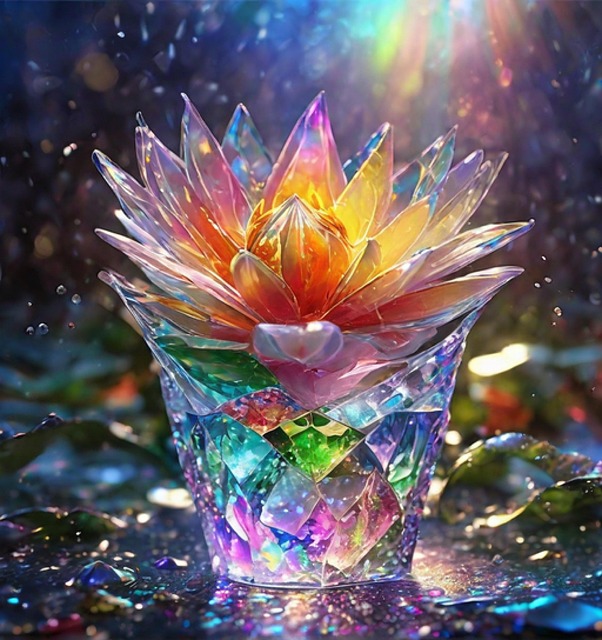 Download Glass Flower, Multicoloured, Art. Royalty-Free Stock ...